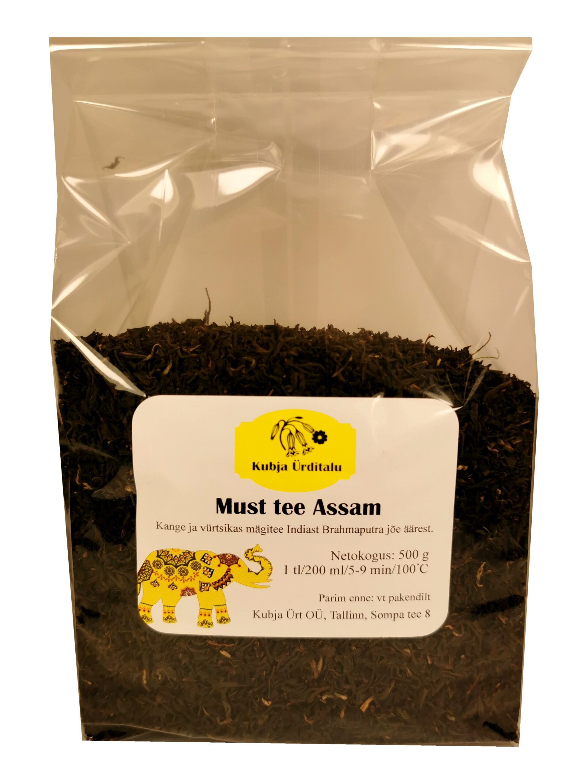 Joogitee suurpakk - Must tee Assam 500 grammi - Kubja